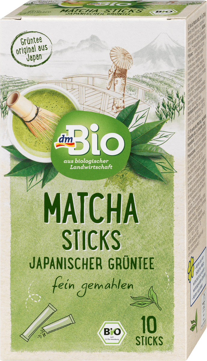 dmBio Grüner Tee Matcha Sticks japanischer Grüntee, 20 g | dm.at