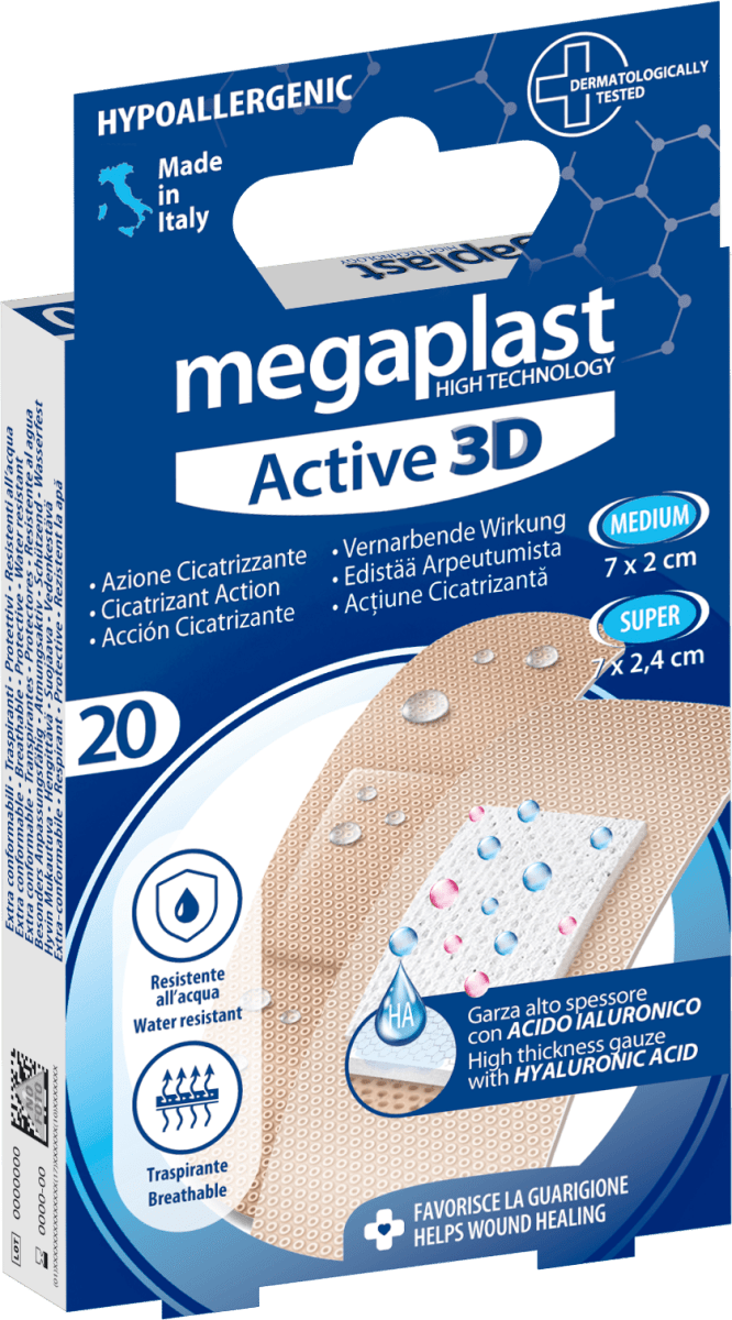 megaplast Cerotti Active 3D, 20 pz Acquista online a prezzi convenienti | dm Italia