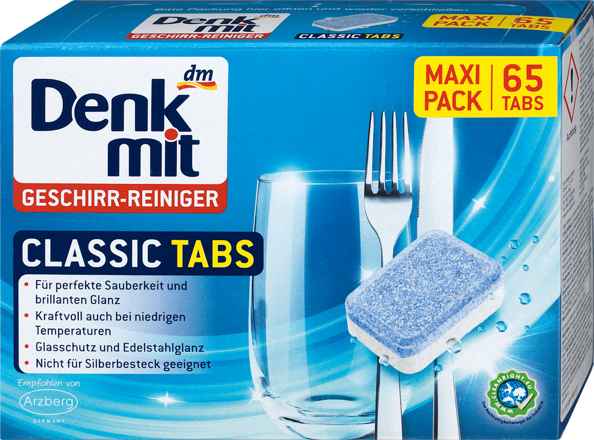 Denkmit CLASSIC TABS tablete za mašinsko pranje sudova, 65 kom uvek ...