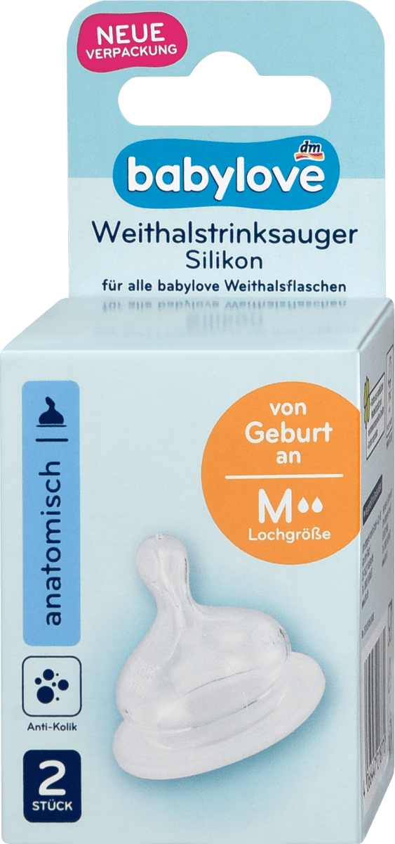 babylove Silikonske cucle - anatomske, veličina: M, od rođenja, 2 kom ...