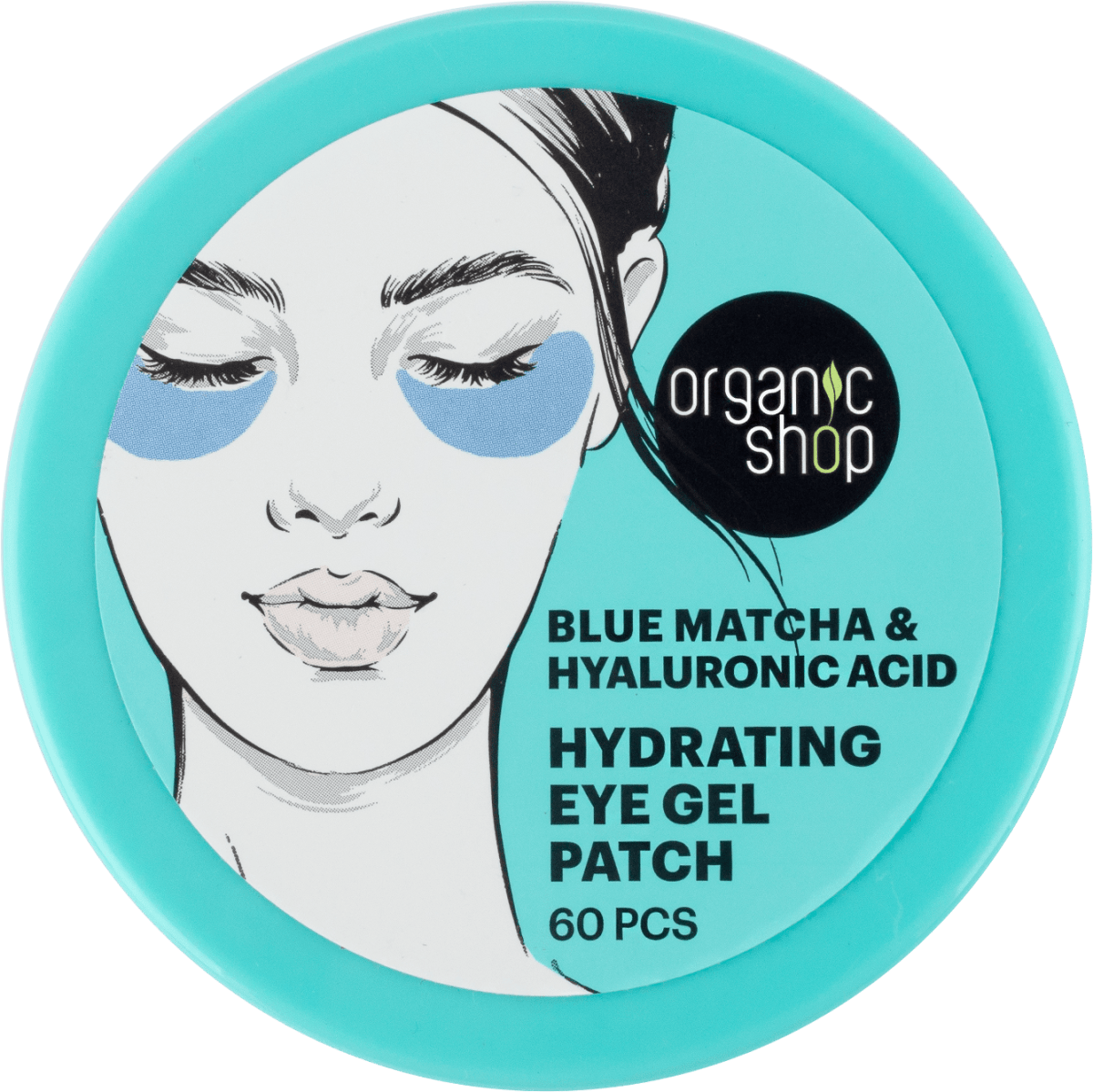 organic shop Patch occhi in gel idratanti blu matcha e acido ialuronico, 60 pz | dm Italia