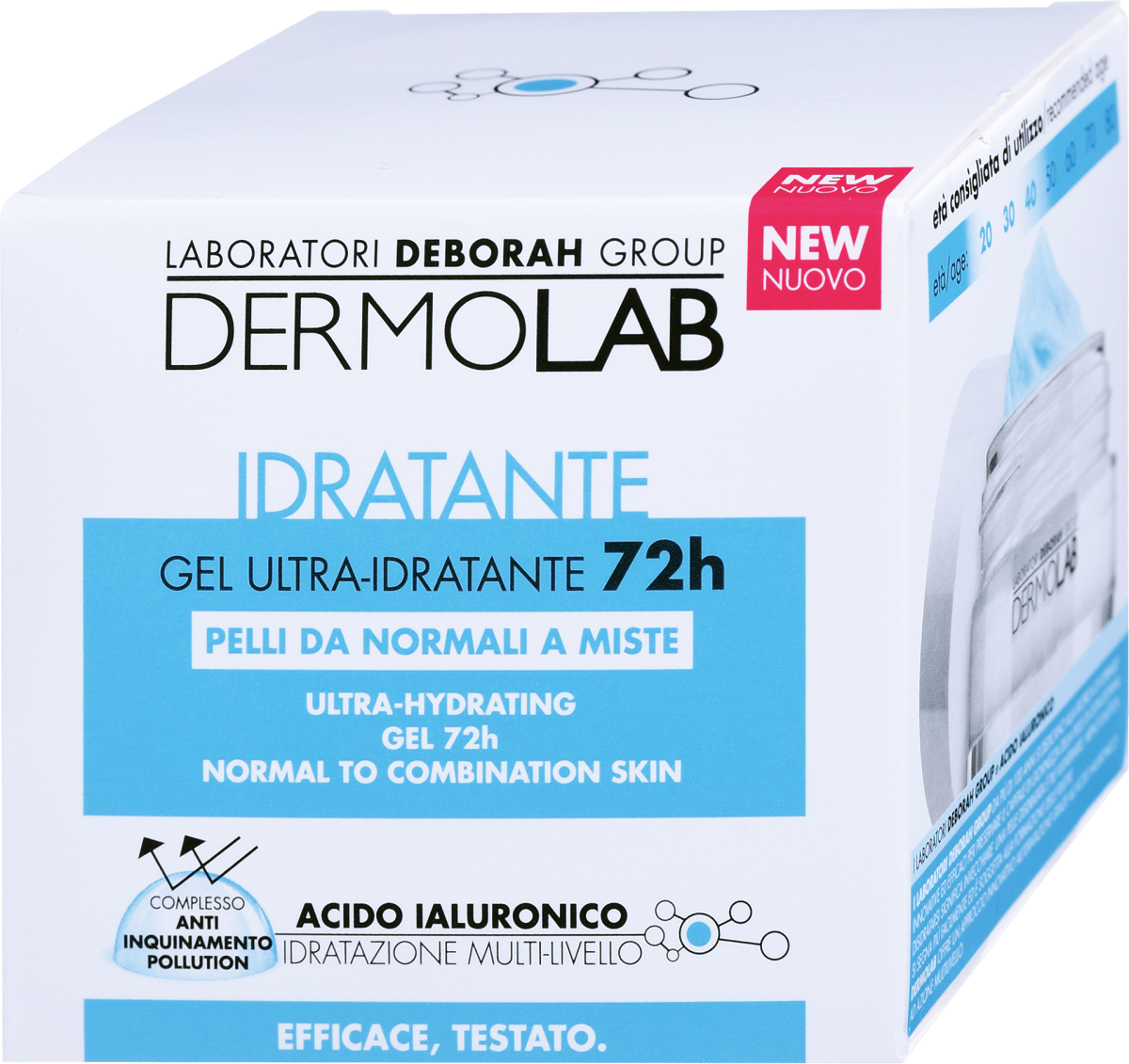 DERMOLAB Crema-gel ultra idratante 72h con acido ialuronico, 50 ml | dm ...