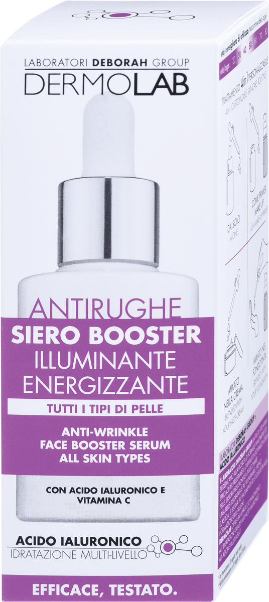 DERMOLAB Siero booster antirughe illuminante energizzante, 30 ml ...