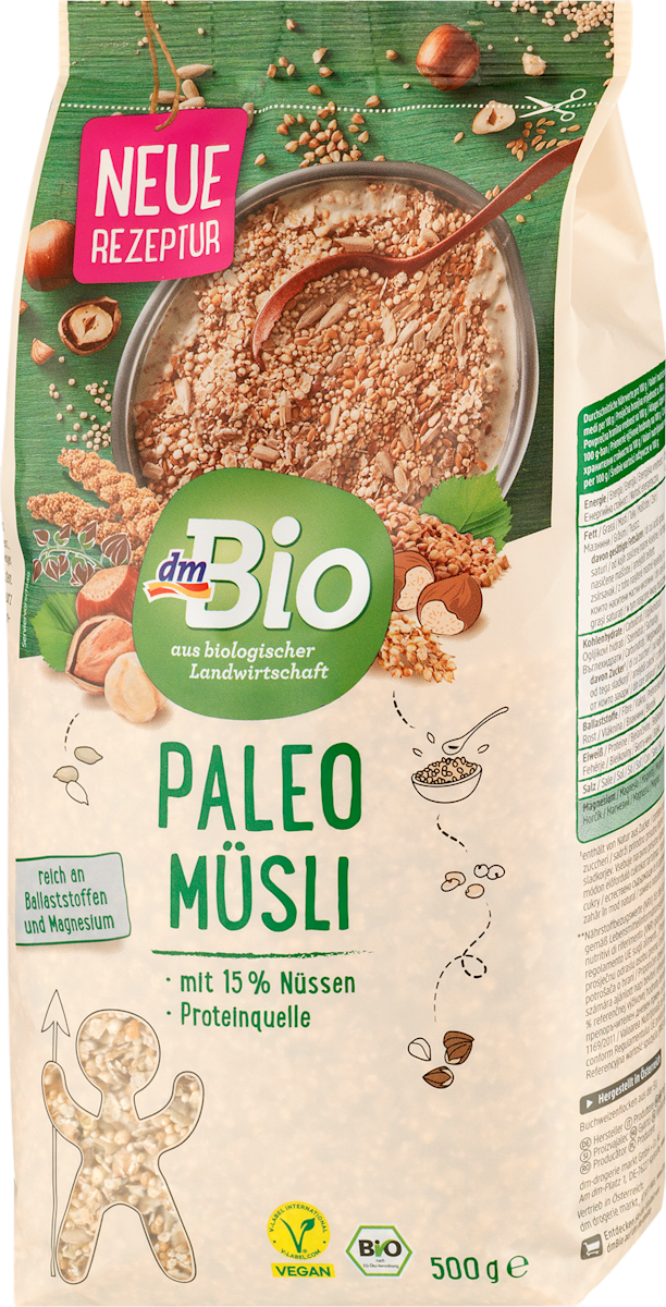 dmBio Paleo müsli, 500 g trajno povoljna online kupnja | dm.hr
