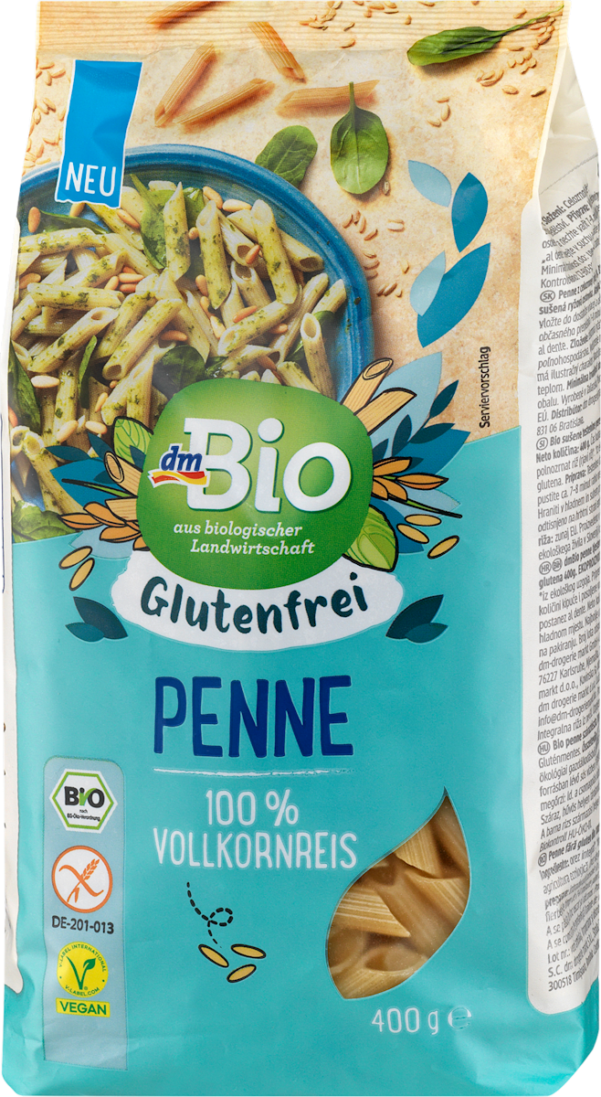 dmBio Nudeln, Penne aus Vollkornreis, 400 g dauerhaft günstig online ...
