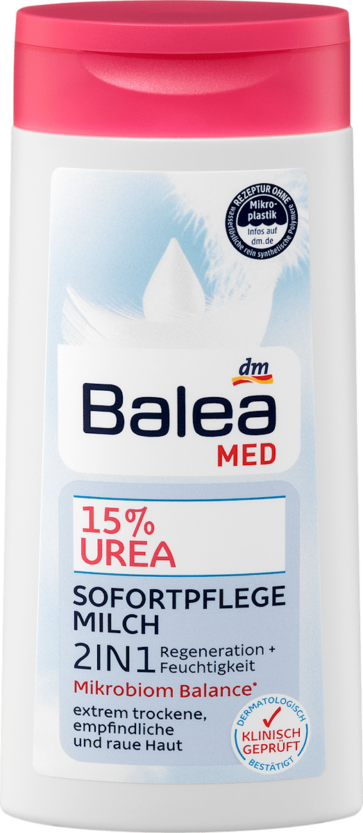 Balea med Bodylotion Sofortpflegemilch 2in1 mit Urea (15%), 250 ml ...