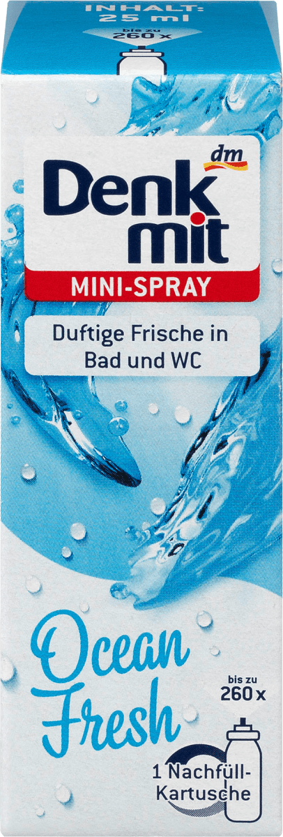 Denkmit Lufterfrischer Mini-Spray Ocean Fresh Nachfüllpack, 25 ml ...
