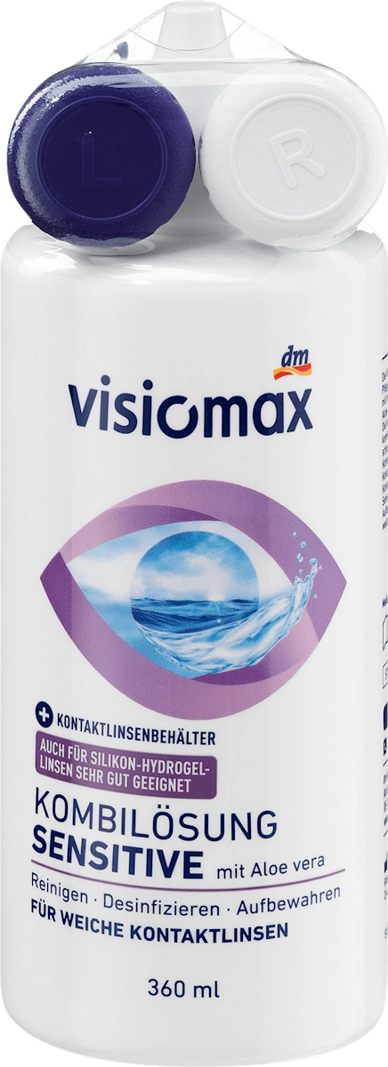Visiomax Kombinovaný roztok na kontaktné šošovky Sensitive, 360 ml ...