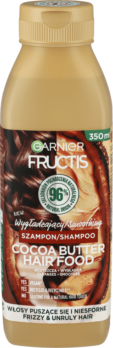 GARNIER FRUCTIS Szampon wygładzający Cocoa Butter Hair Food, 350 ml ... GARNIER FRUCTIS Szampon wygładzający Cocoa Butter Hair Food, 350 ml ...