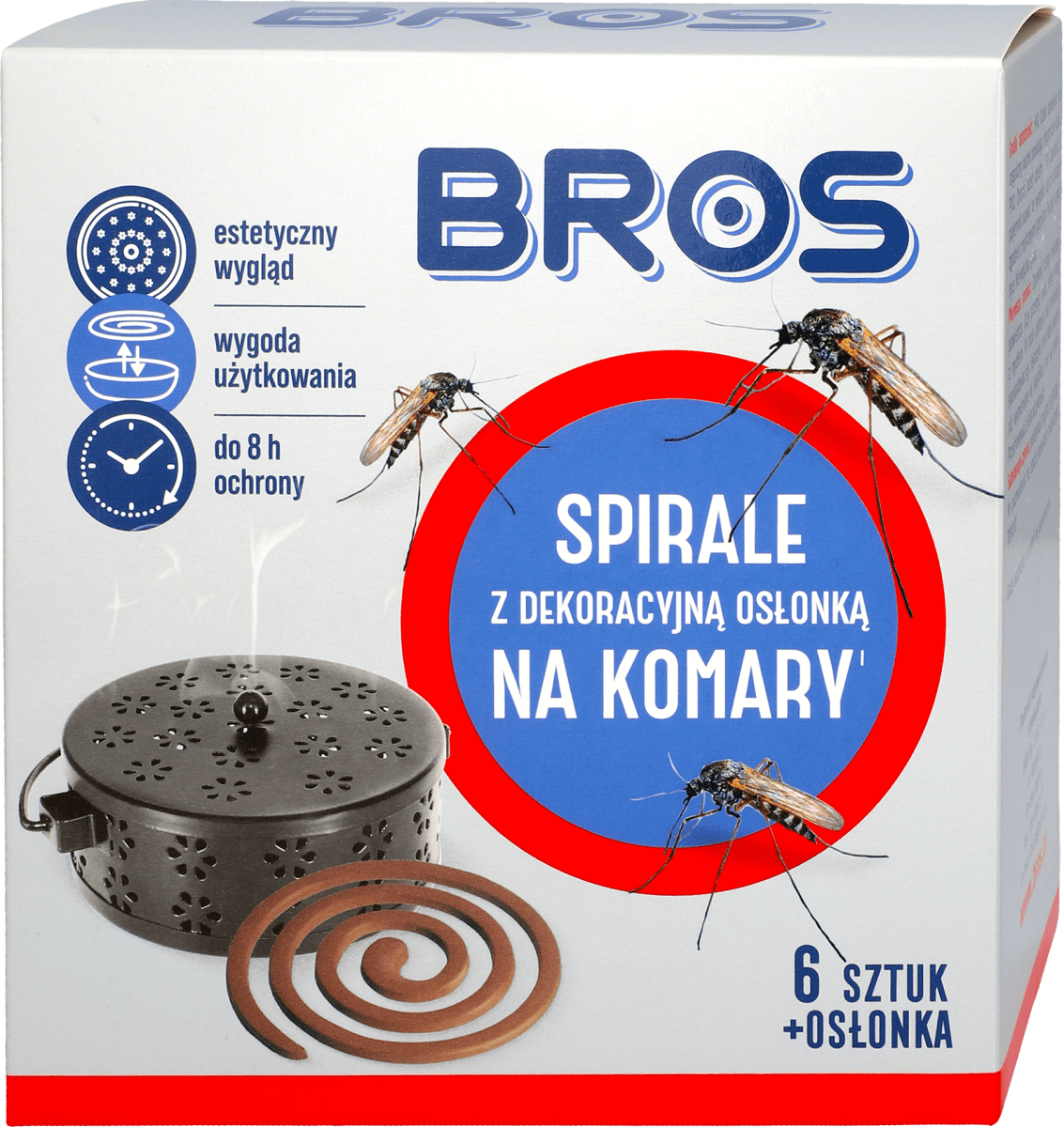 BROS Spirale na komary z dekoracyjną osłonką stalową, 6 szt. kupuj w zawsze korzystnych cenach ...