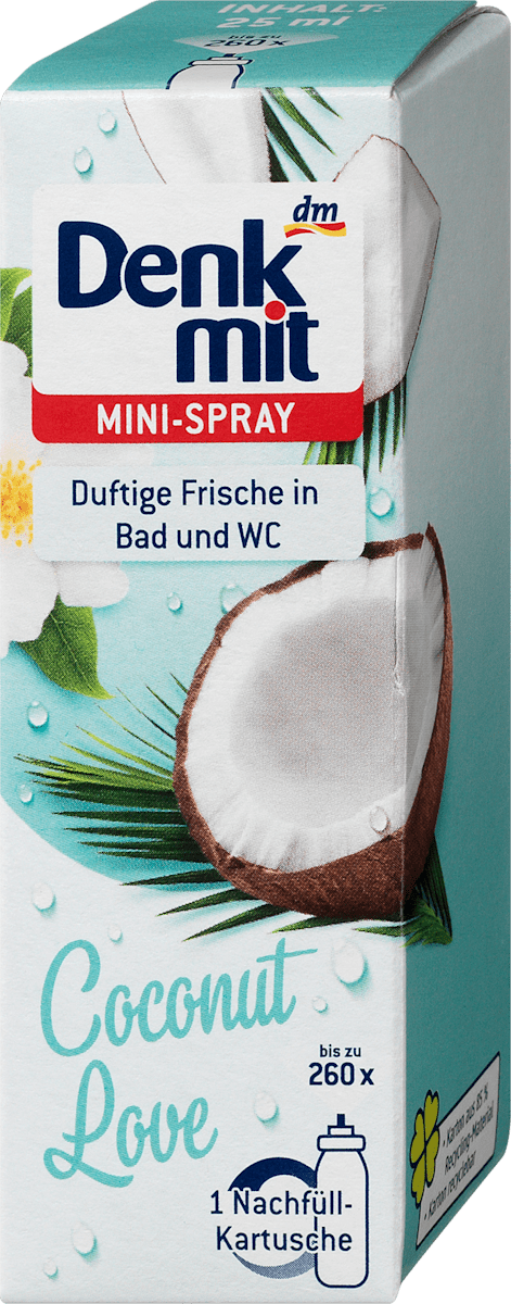 Denkmit Mini-Spray Coconut Love Nachfüllkartusche, 25 ml dm Dauerpreis ...