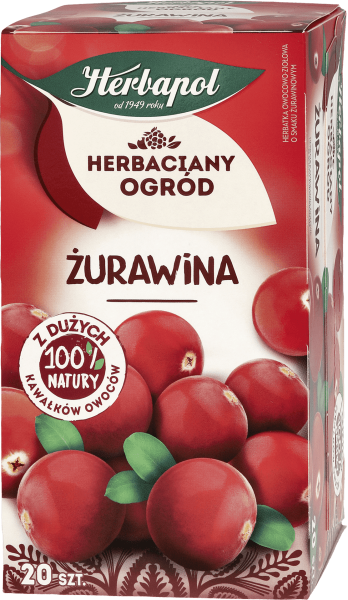 Herbapol Herbata owocowa, żurawina, 20 x 2,5 g, 50 g kupuj w zawsze ... Herbapol Herbata owocowa, żurawina, 20 x 2,5 g, 50 g kupuj w zawsze ...