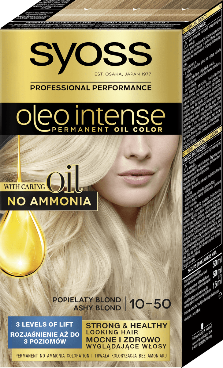 Syoss Oleo Intense Farba do włosów 10- Popielaty Blond, 1 szt. kupuj w zawsze korzystnych cenach ...
