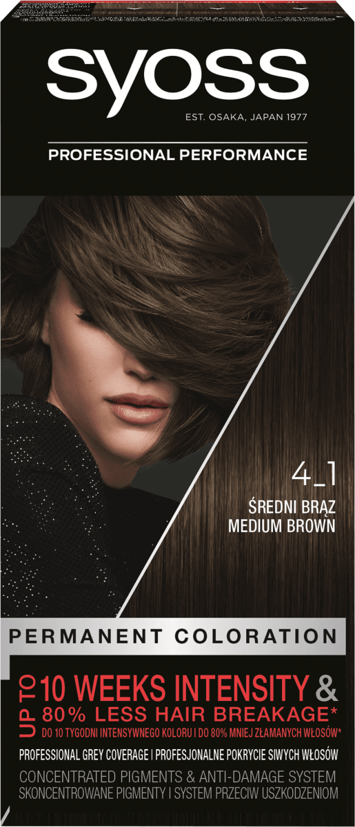 Syoss Farba do włosów (4_1) Średni Brąz, 1 szt. kupuj w zawsze ...