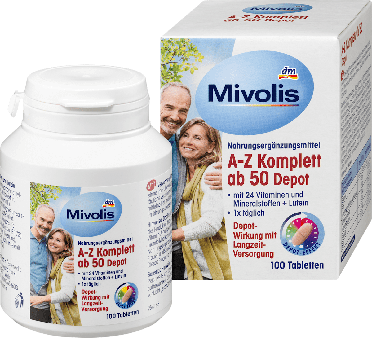 Mivolis Tablety A-Z Komplett od veku 50+ Depot, 153 g trvalo výhodne ...
