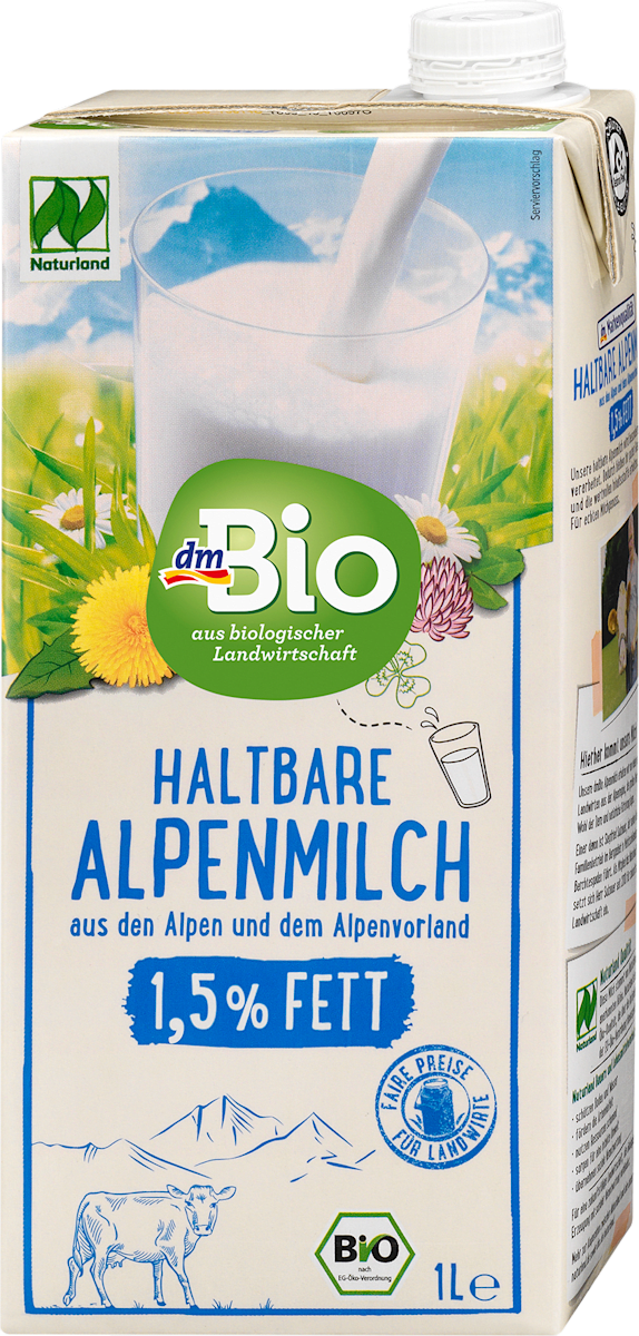 dmBio Alpenmilch haltbar 1,5%, 1 l | dm.at dmBio Alpenmilch haltbar 1,5%, 1 l | dm.at