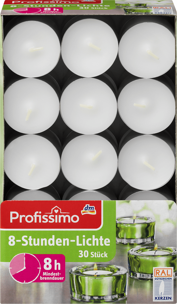 Profissimo Teelichte 8 Stunden, 30 St dauerhaft günstig online kaufen | dm.de