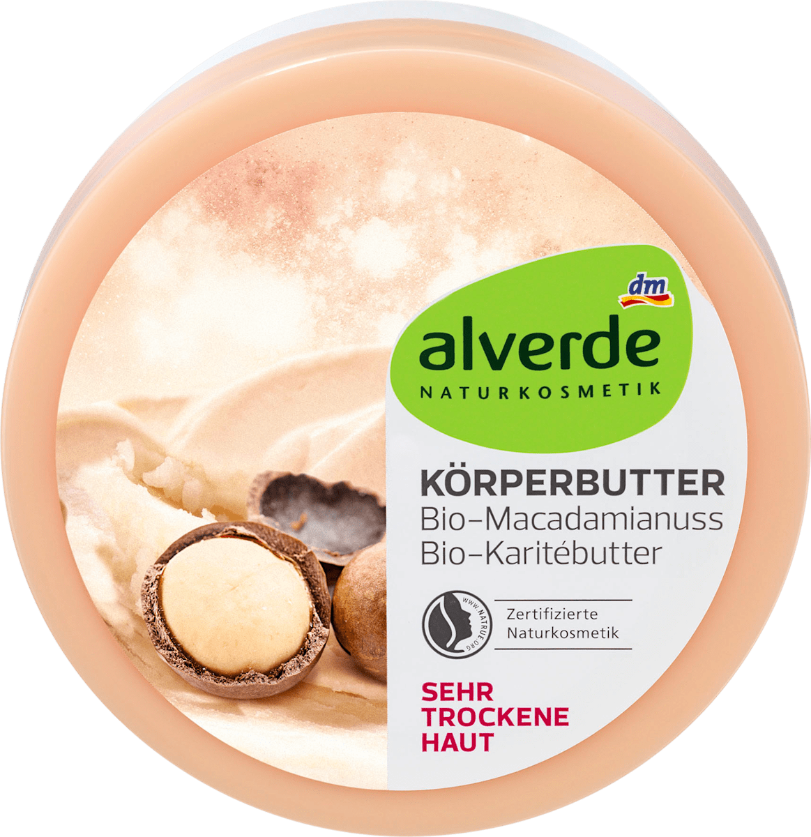alverde NATURKOSMETIK Körperbutter Macadamianuss Karitébutter, 200 ml ...