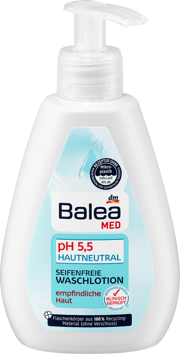 Balea med Flüssigseife pH 5,5 hautneutral seifenfreie Waschlotion, 300 ...