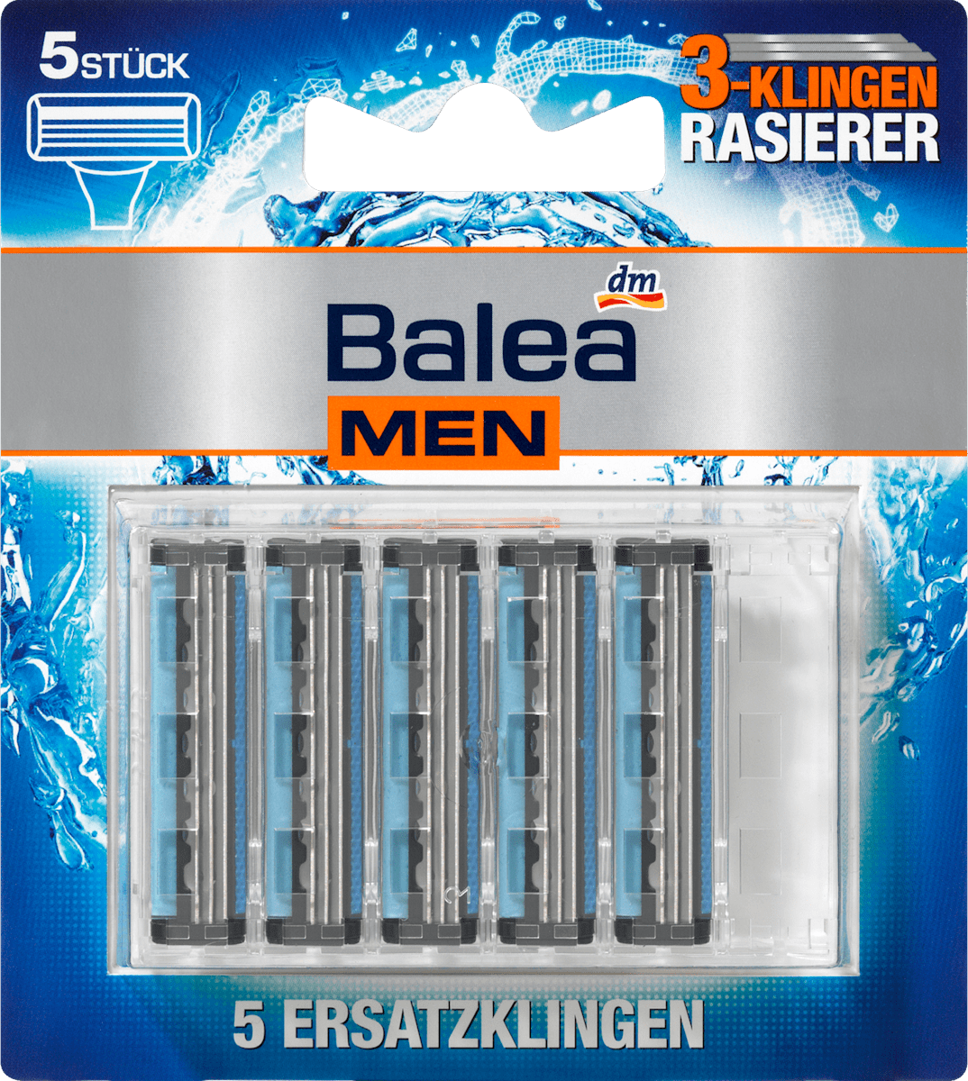 Balea MEN 3-Klingen Rasierklingen, 5 St dauerhaft günstig online kaufen ...