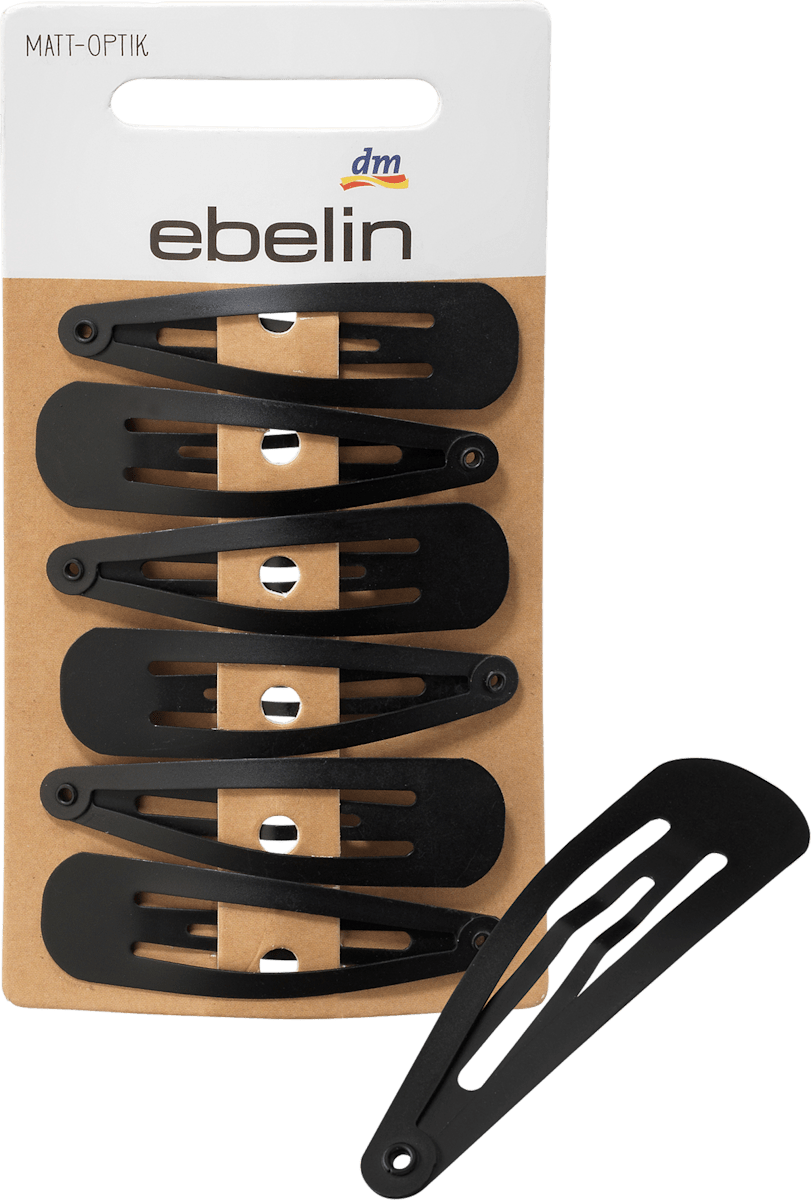 ebelin Haarclips Matt-Optik Schwarz, 6 St dauerhaft günstig online kaufen | dm.de