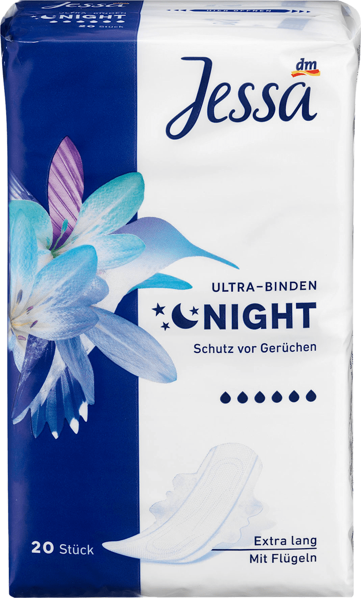 Jessa Ultra-Binden Night, 20 St dauerhaft günstig online kaufen | dm.de