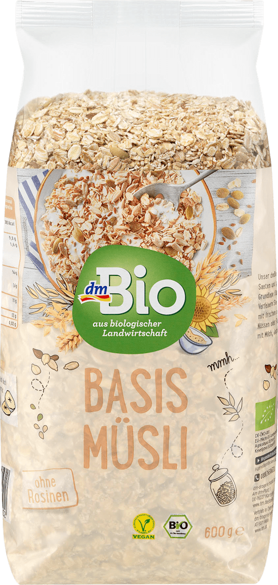 dmBio Müsli, Basis, 600 g dauerhaft günstig online kaufen | dm.de