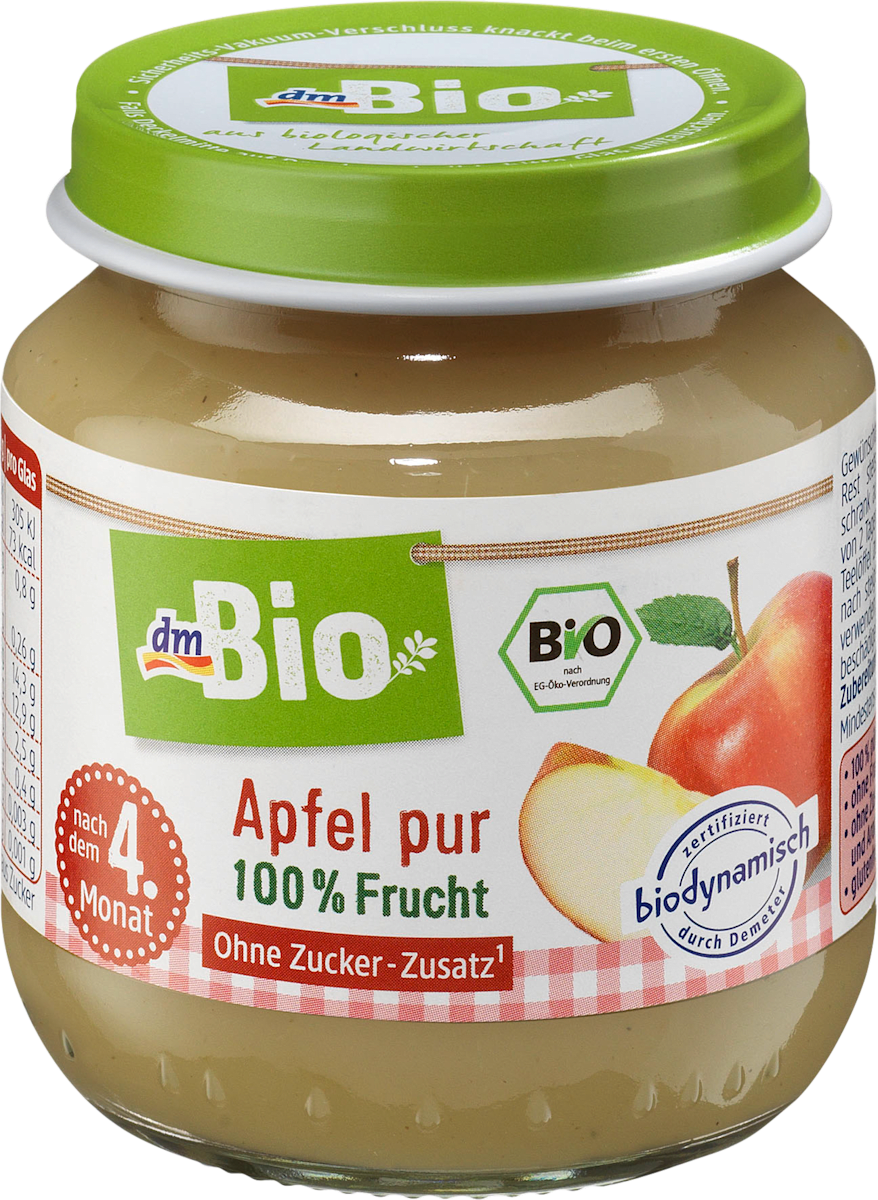dmBio Apfel pur nach dem 4. Monat, Demeter, 125 g dauerhaft günstig ...