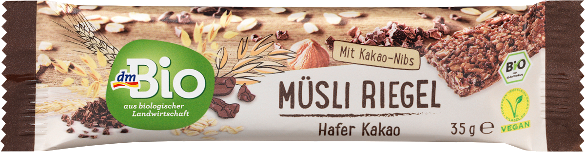 dmBio Musli pločica sa zobenim pahuljicama i kakaom, 35 g trajno ...