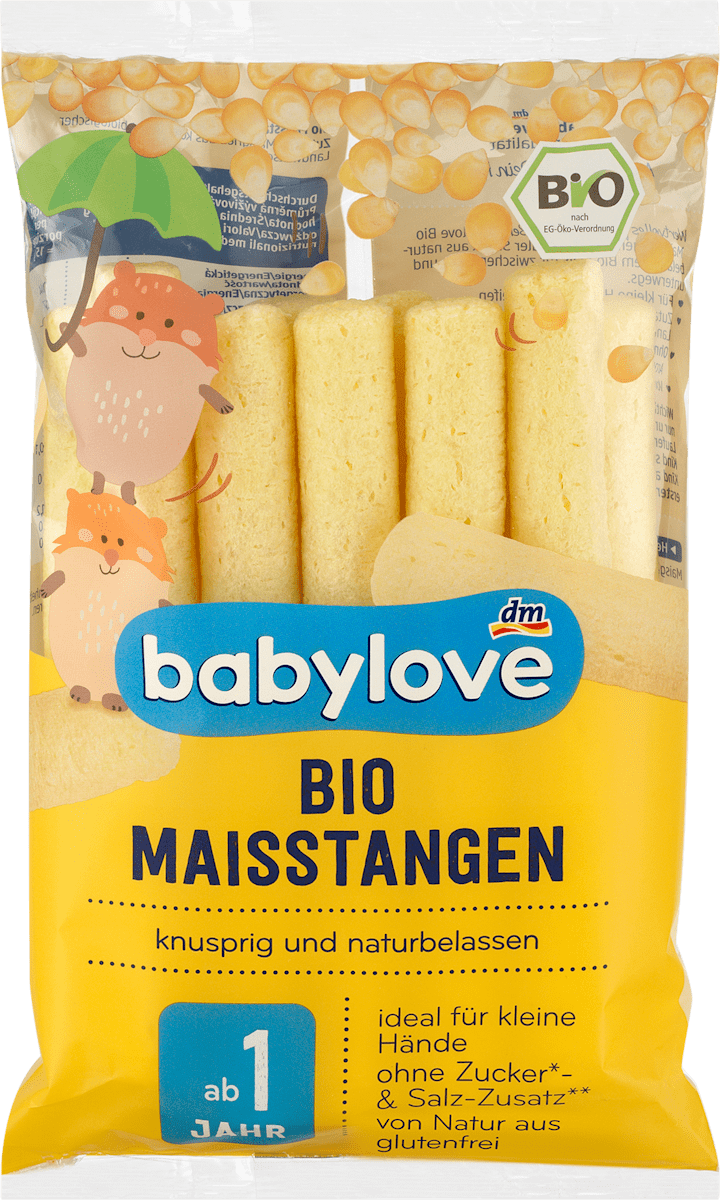 babylove Bio kukoricarudacskák, 1 éves kortól, 30 g Vásároljon tartósan ...