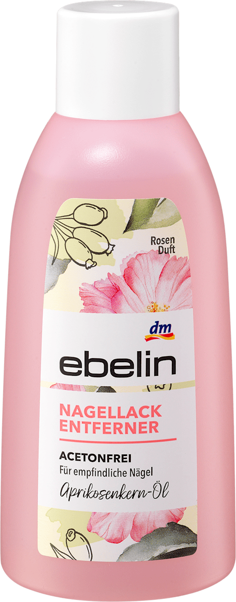 ebelin Nagellackentferner acetonfrei Rosenduft, 200 ml dauerhaft günstig online kaufen | dm.de