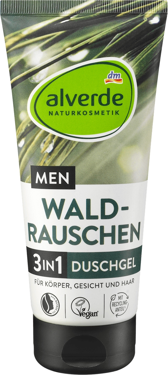 alverde NATURKOSMETIK MEN Душ гел 3 в 1 Wald-Rauschen, 200 ml ...