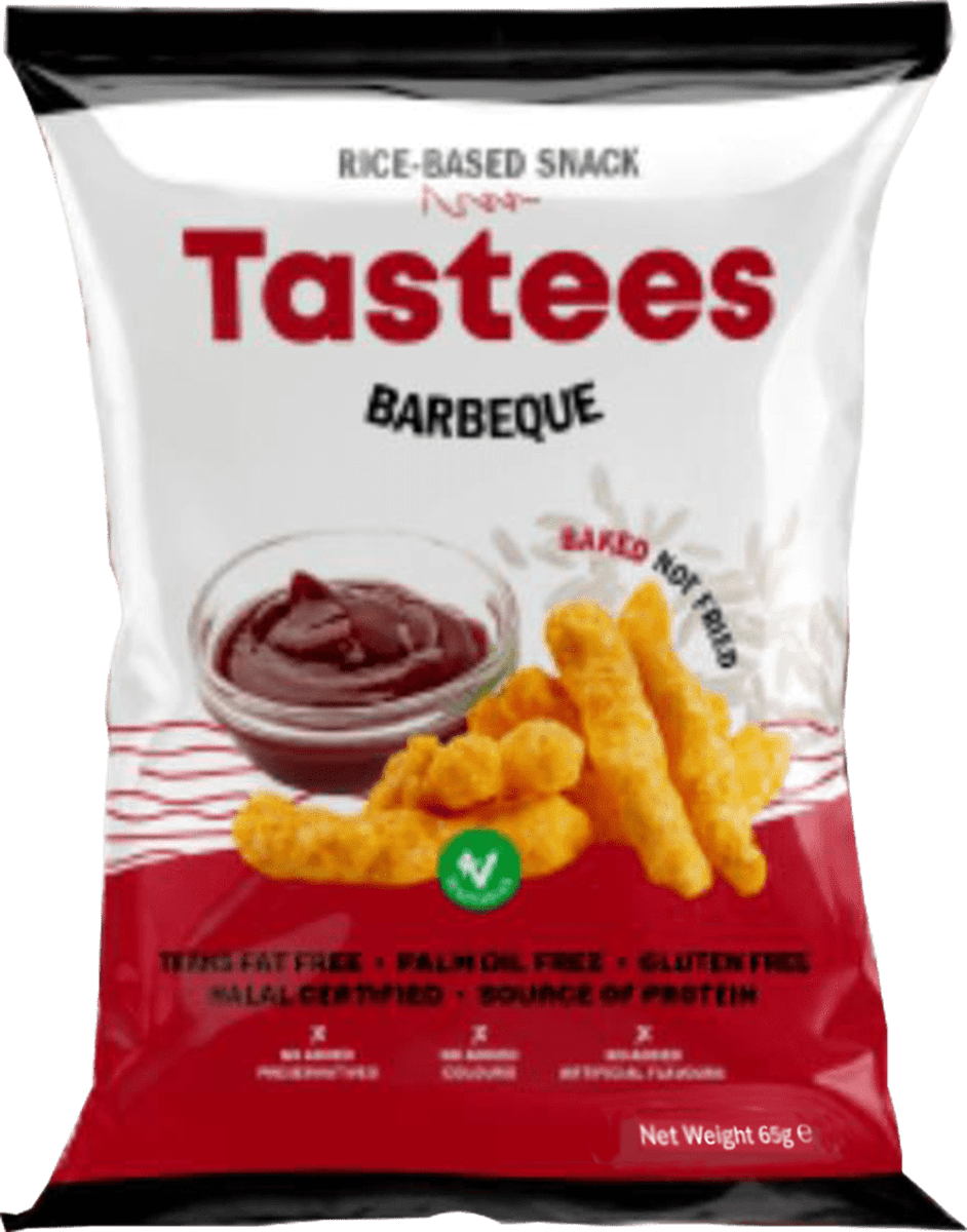 Tastees Snack de orez cu aromă barbeque, 65 g | dm.ro
