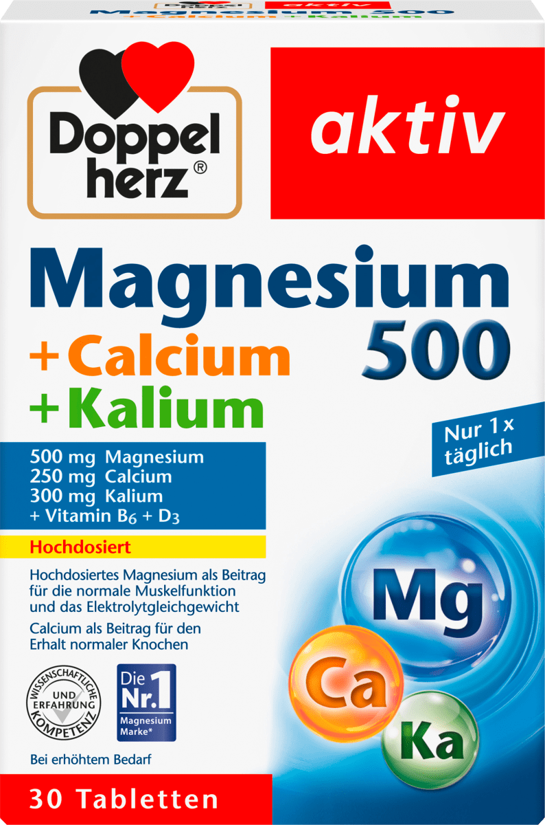 Doppelherz Magnesium 500 + Calcium + Kalium, 30 St dm Dauerpreis ...