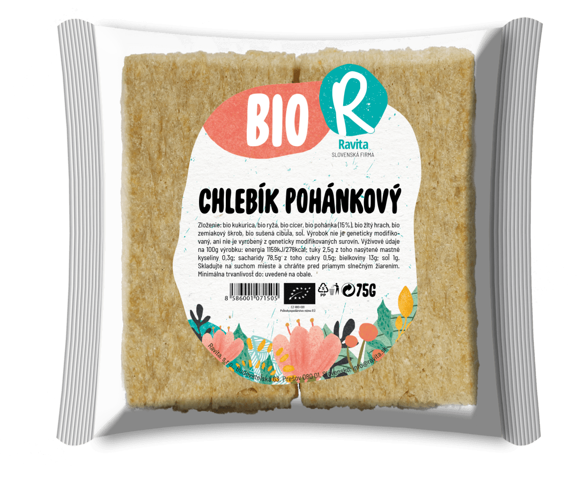 Ravita Bio Pohánkový chlebík, 75 g trvalo výhodne nakupovať online | mojadm.sk