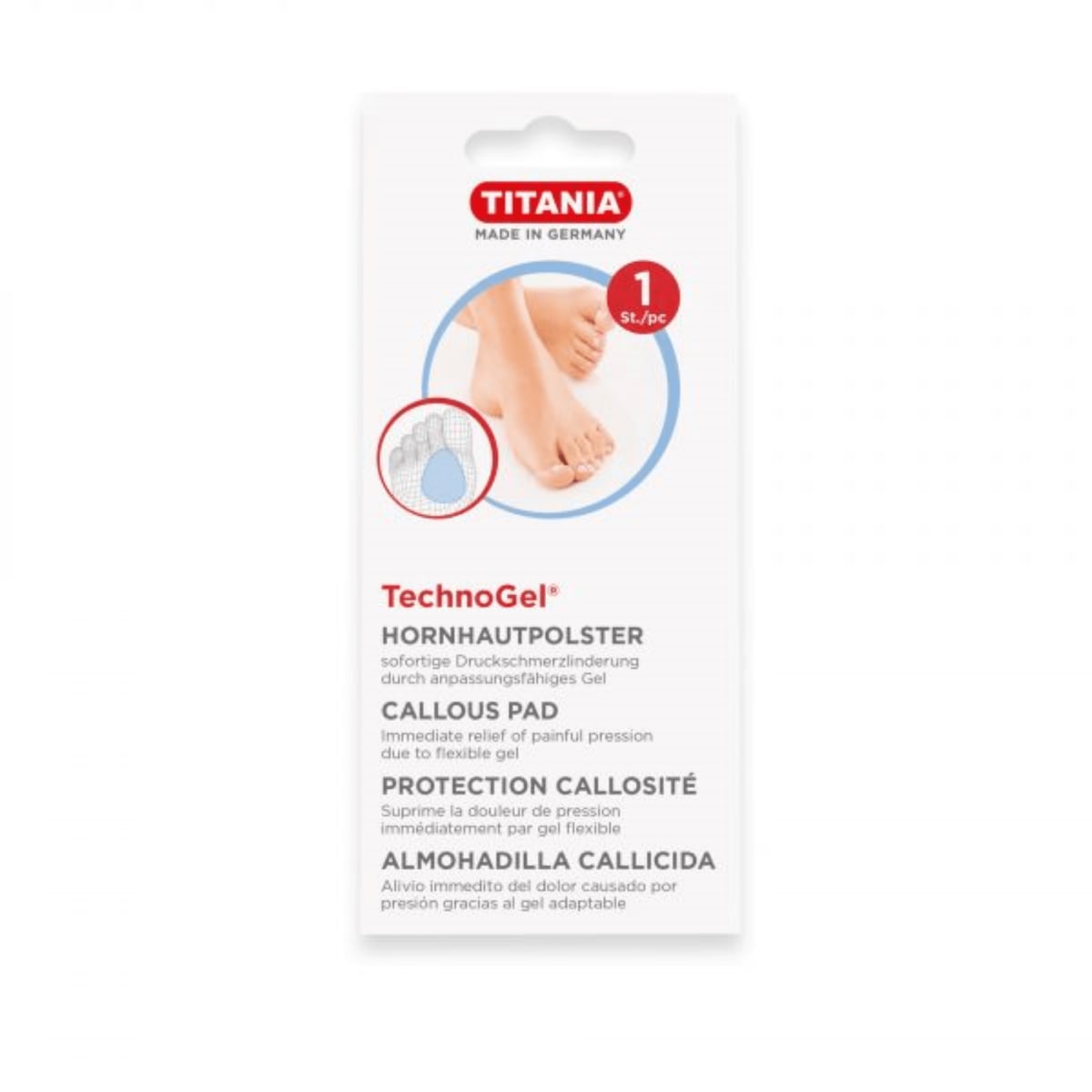 TITANIA Techno Gel pad pentru calusuri mari, 1 buc | dm.ro