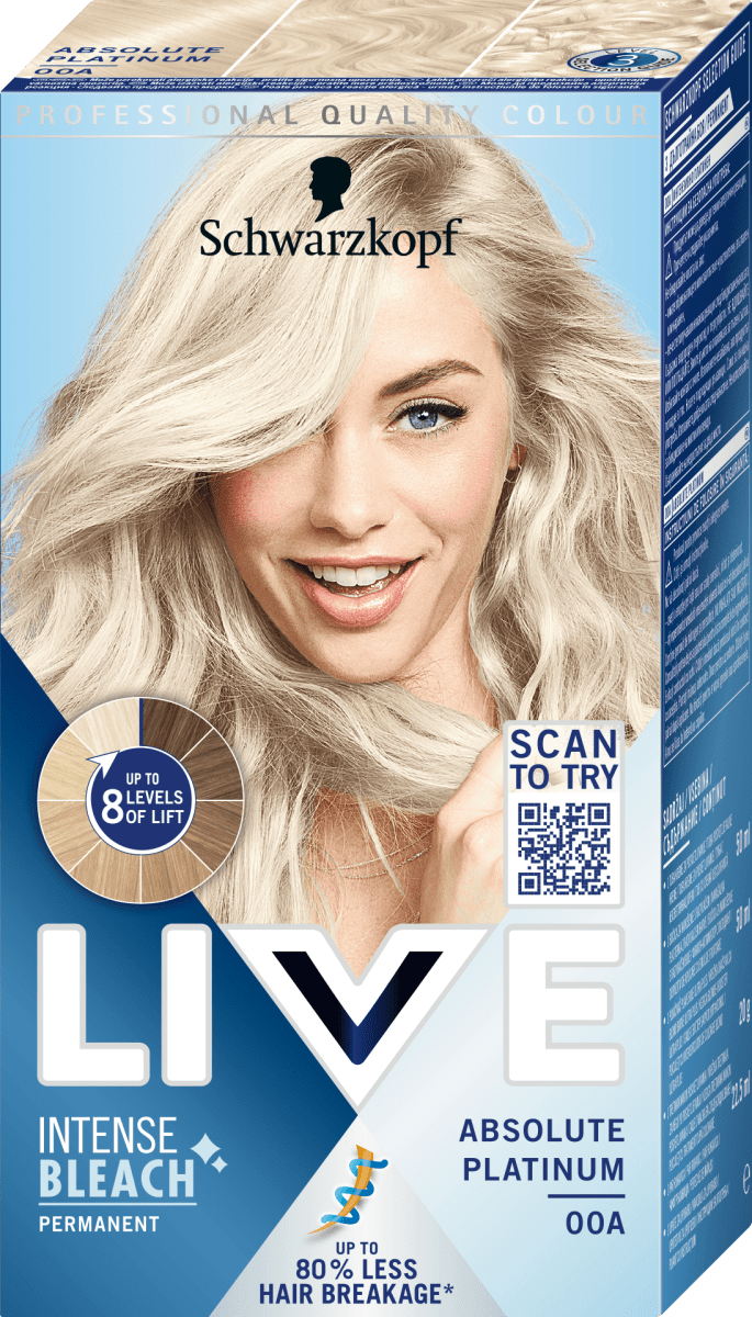 Schwarzkopf Live Boja za kosu Intense Bleach – 00A Absolute Platinum, 1 kom | dm.rs