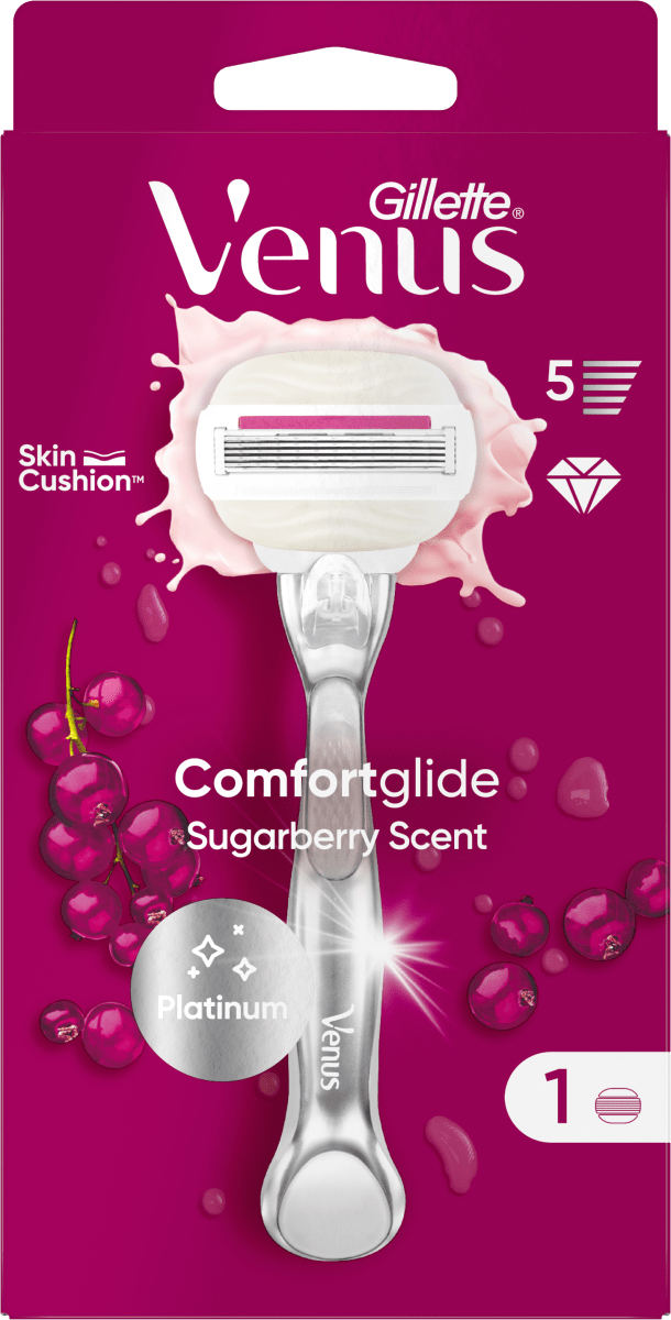 Gillette Venus Comfort glide Sugarberry brijač i zamjenska patrona, 1 ...