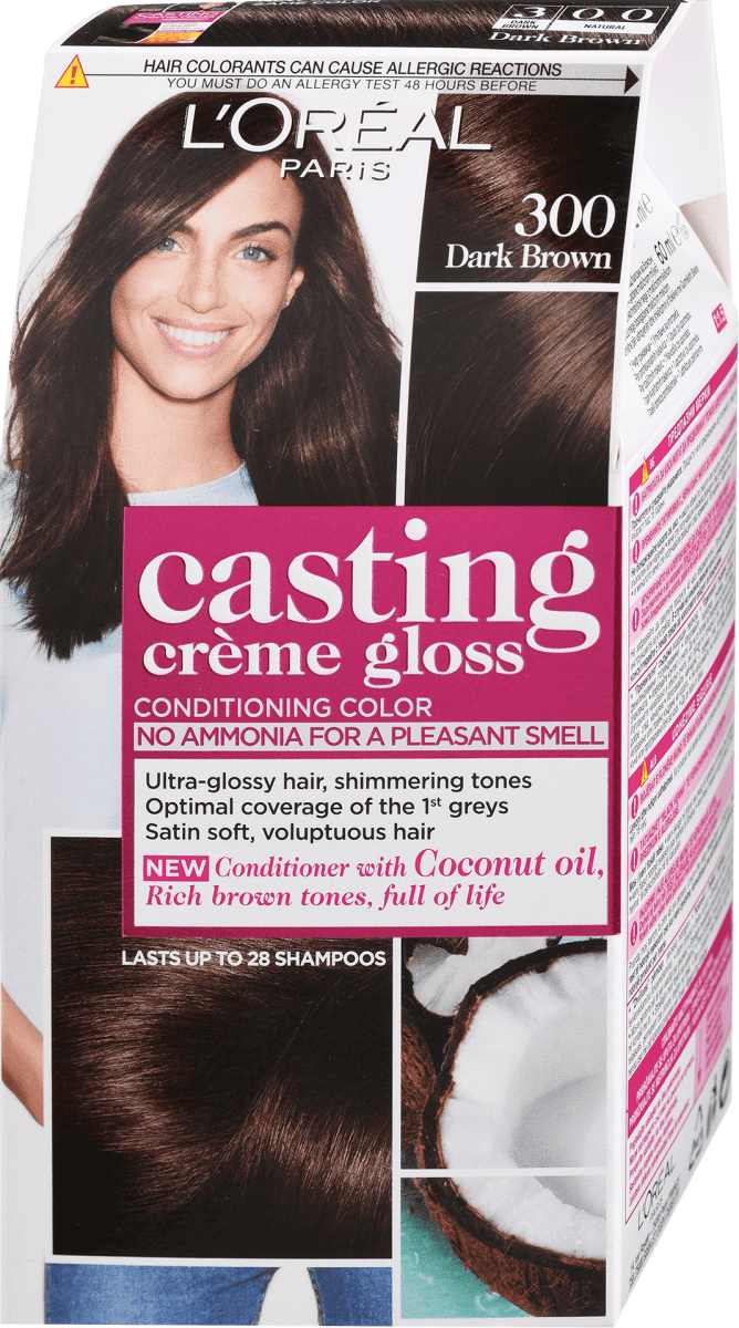 L'ORÉAL PARiS CASTING CREME GLOSS Boja za kosu - 300 Darkest Brown, 1 ...