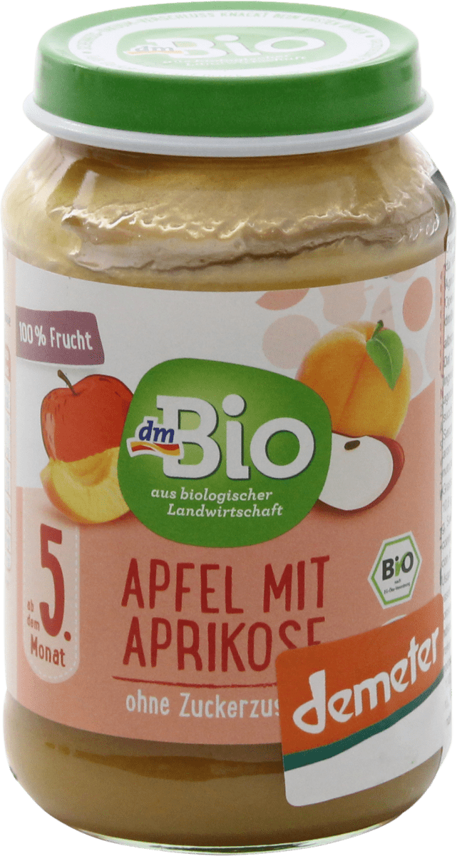 dmBio Purea di mela con albicocca, 190 g | dm Italia