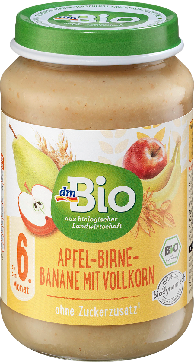 dmBio Frucht & Getreide Apfel, Birne, Banane mit Vollkorn ab dem 6 ...