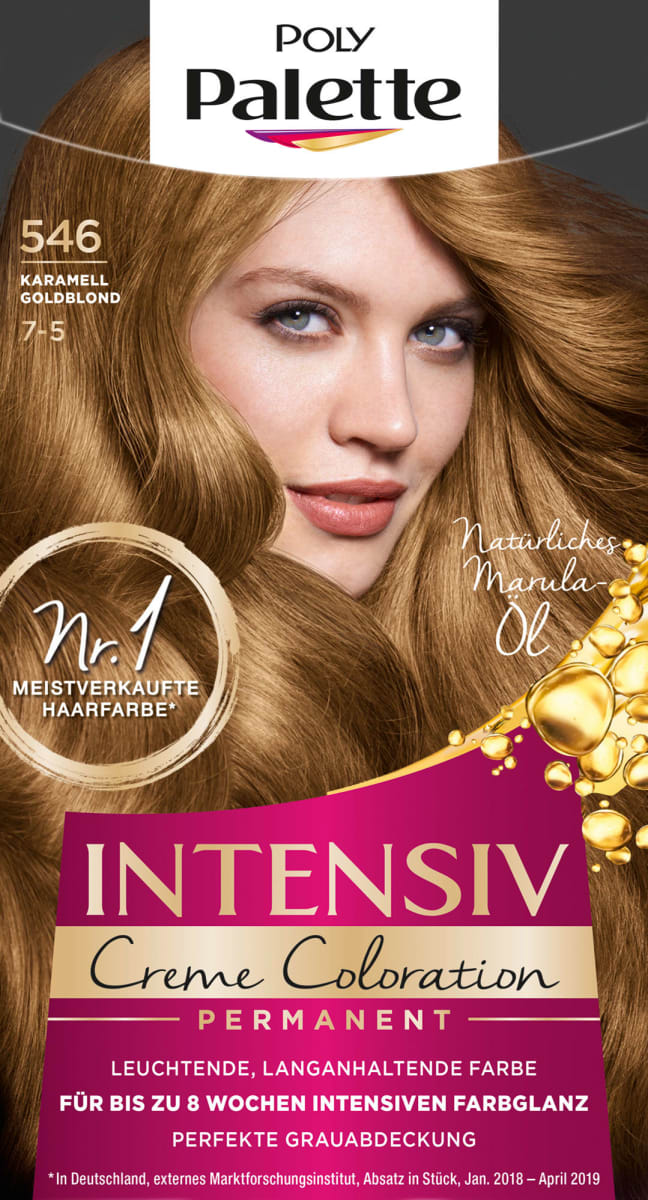 Poly Palette Haarfarbe 546 Karamell Goldblond, 1 St dauerhaft günstig ...
