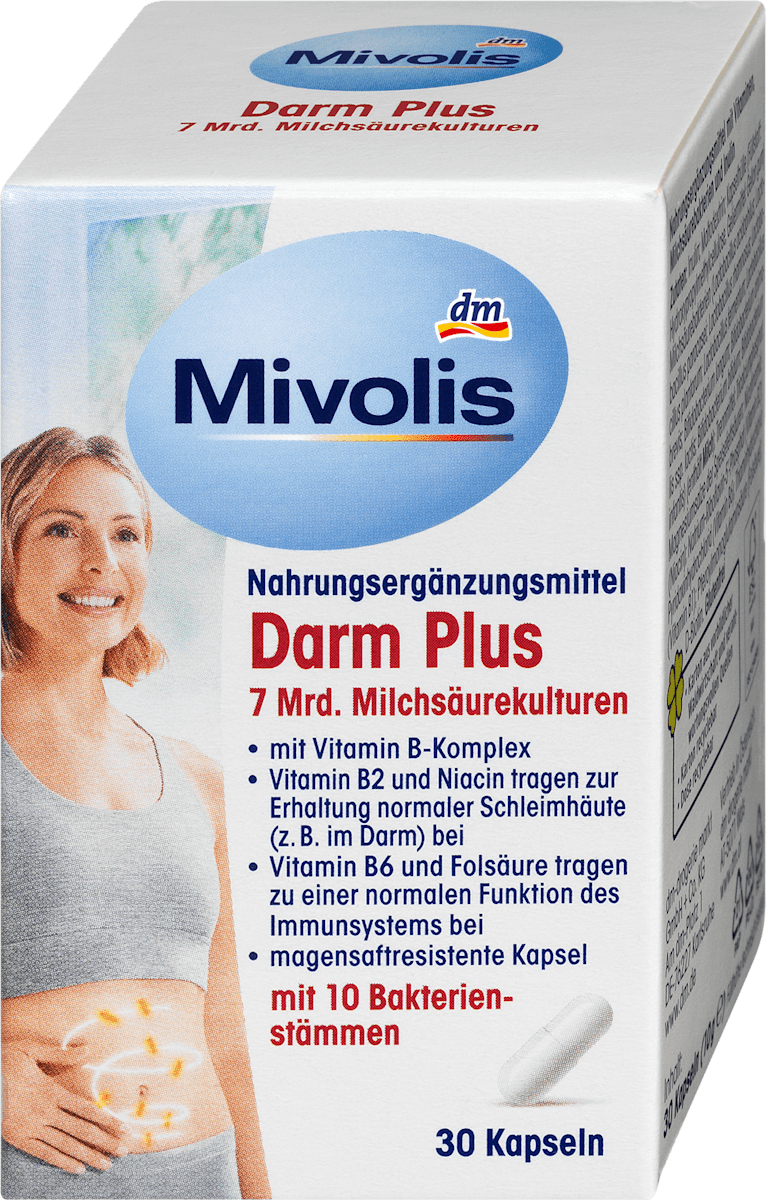 Mivolis Prehransko dopolnilo Darm Plus z vitamini, mlečnokislinskimi ...