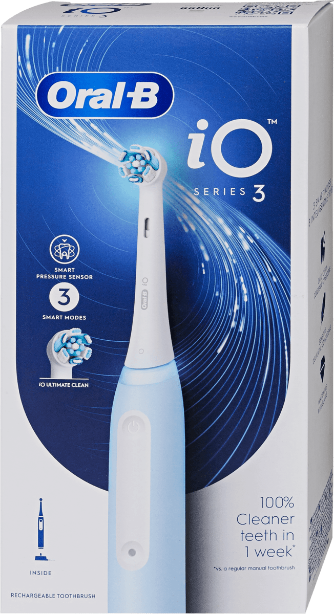 Oral-B Elektromos fogkefe IO3 Ice Blue, 1 db | dm.hu