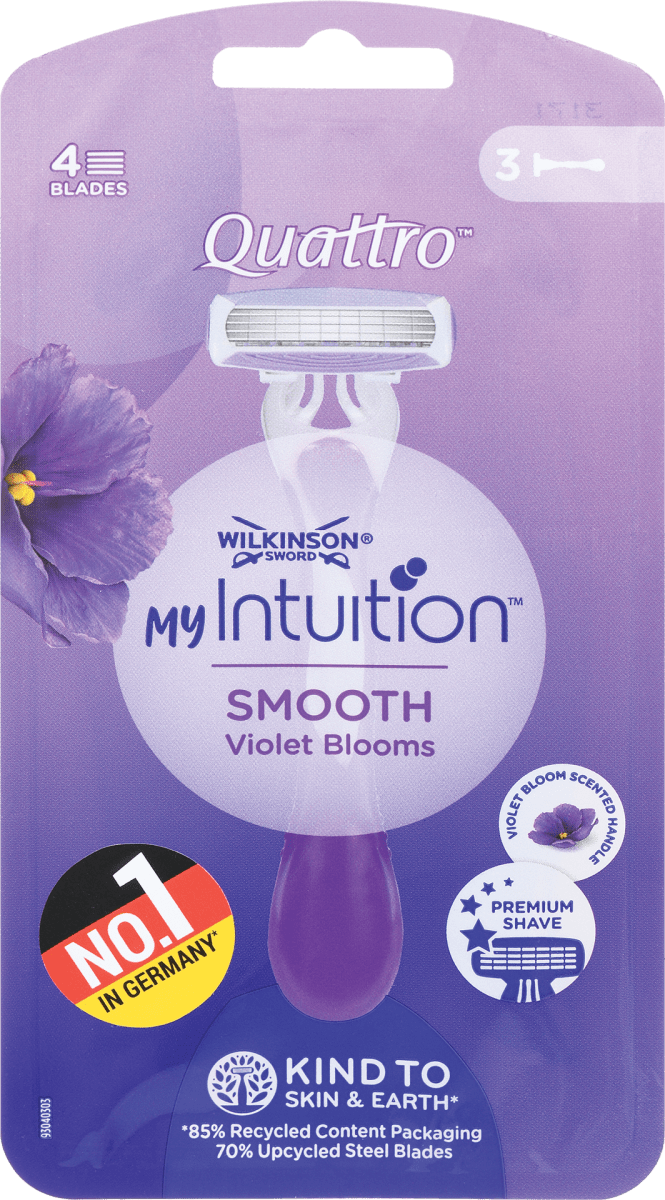 WILKINSON SWORD Damski brivnik za enkratno uporabo Quattro My Intuition ...