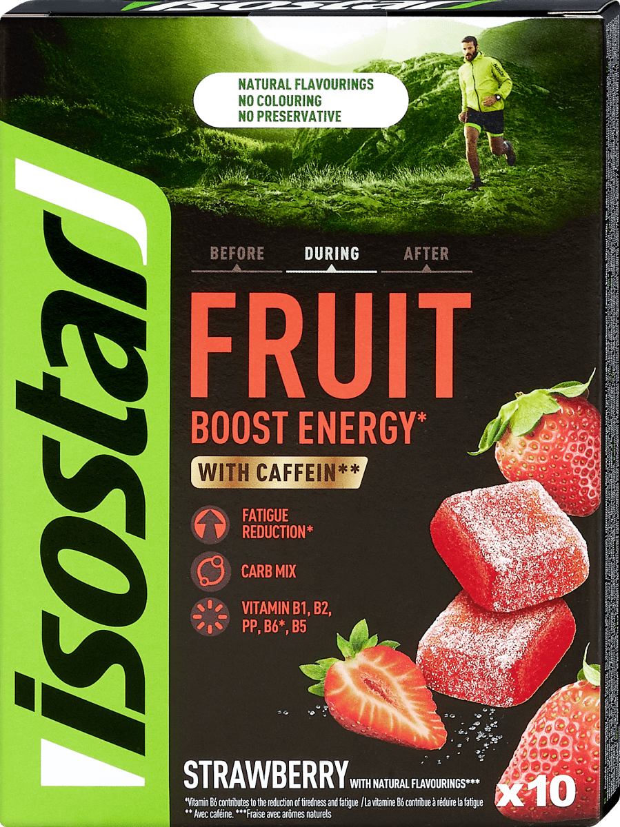 Isostar Energie Gummidrops Fruit Boost Energy Erdbeere, 100 g | dm.at