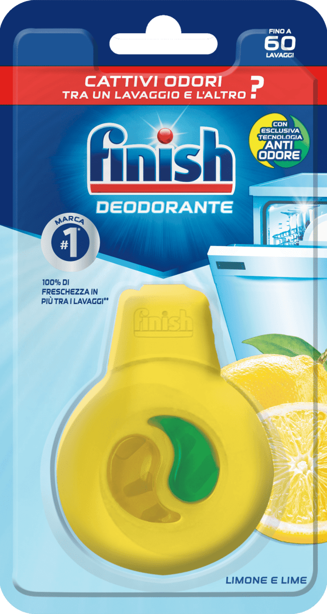 Finish Deodorante Limone e Lime per lavastoviglie, 1 pz Acquista online ...