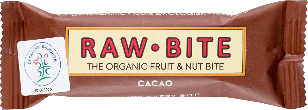 RAW BITE Musli bar- kakao, 50 g | dm.rs