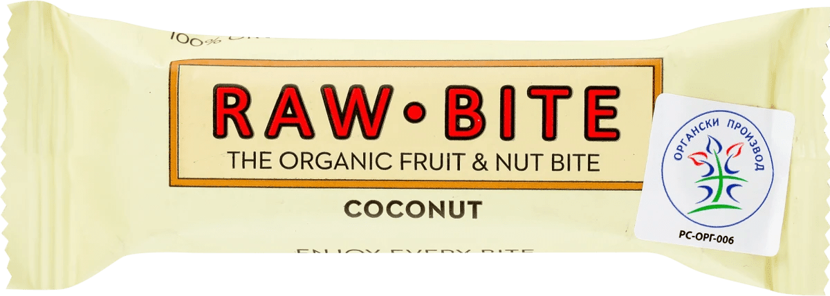 RAW BITE Musli bar- kokos, 50 g | dm.rs