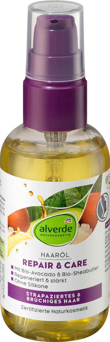 alverde NATURKOSMETIK Negovalno olje za lase REPAIR & CARE z bio ...